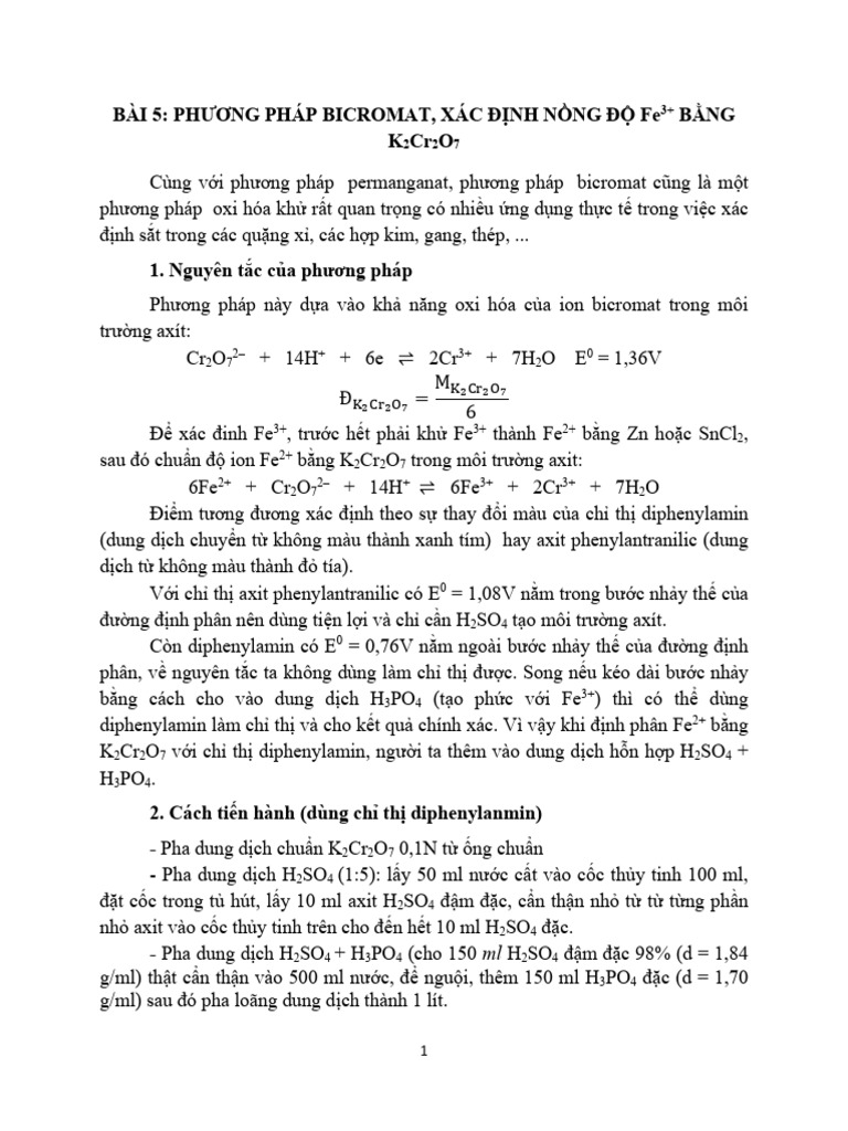 Bai 6 - Phuong Phap Bicromat | PDF