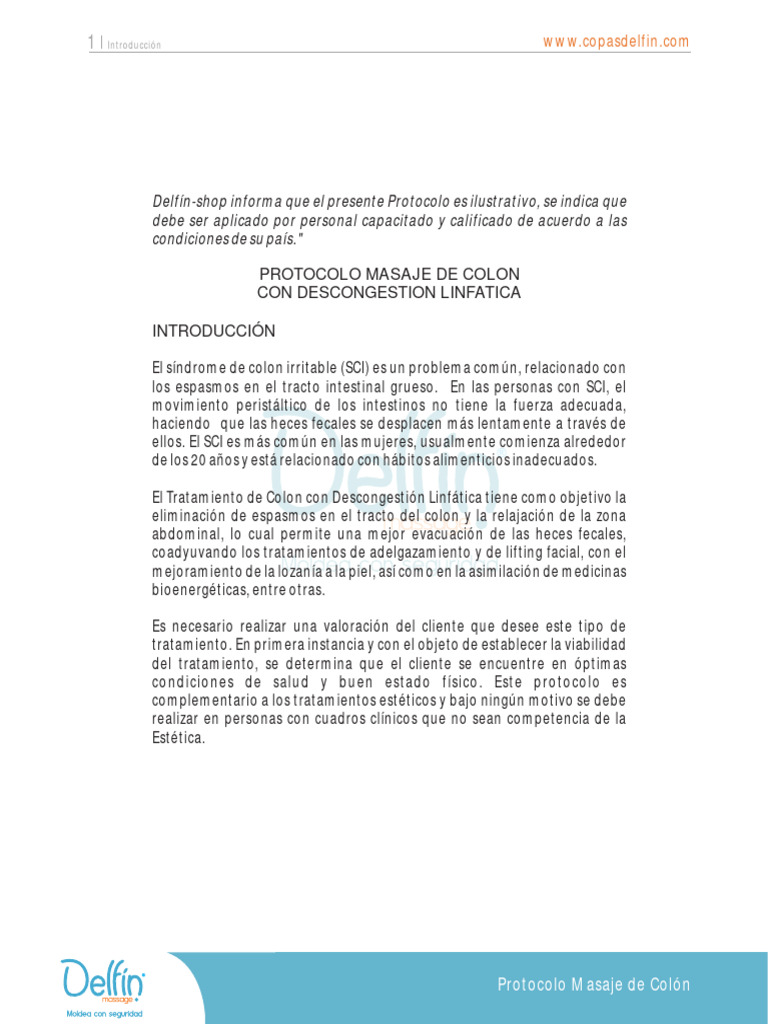 Masaje Colonico Con Descojestion Linfatica | Descargar gratis PDF ...