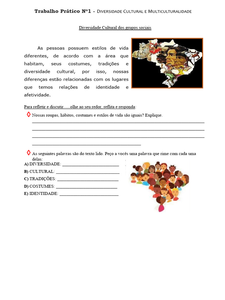 T. P. 1 - Diversidade Cultural y Multiculturalismo | PDF