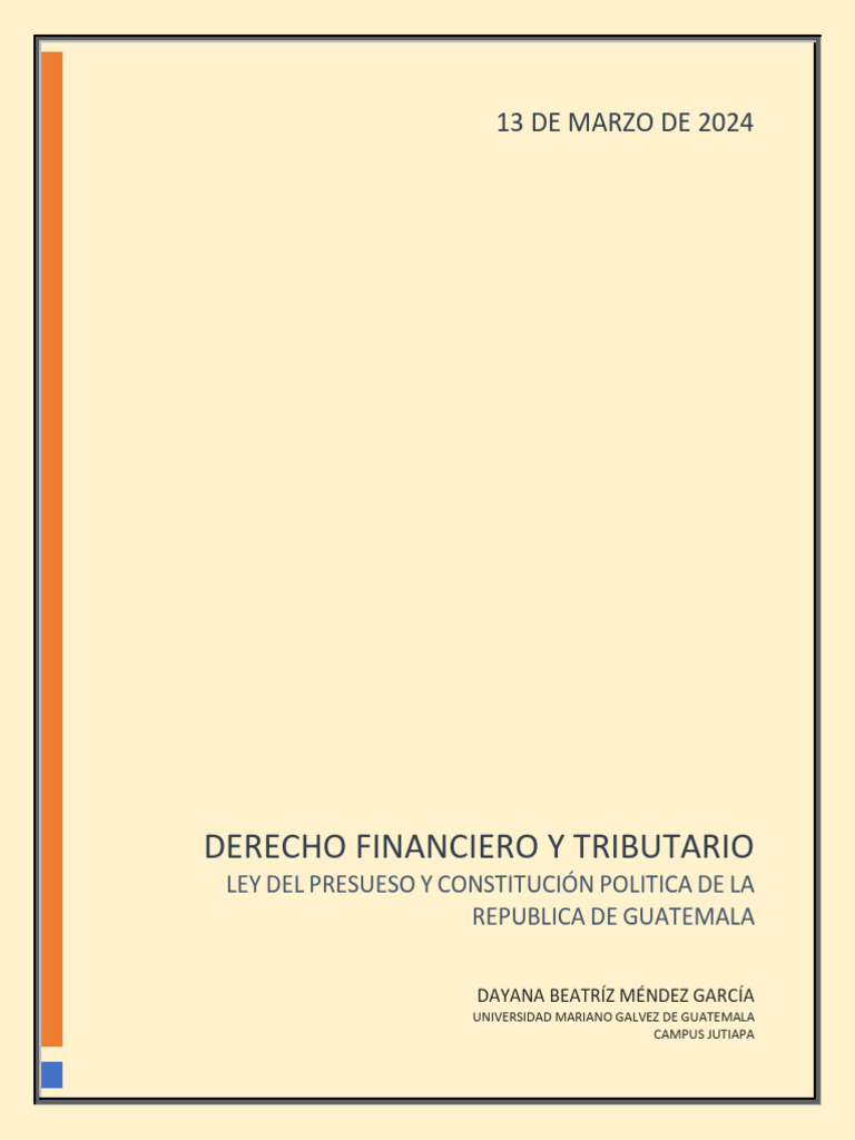 Resumen y Articulos Derecho Tributario | PDF | Presupuesto | Guatemala