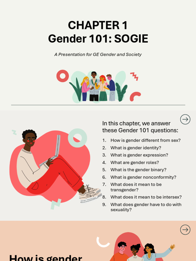 GE Gender and Society Chapter 1: Gender 101 (SOGIE) | PDF | Sexual Orientation | Gender