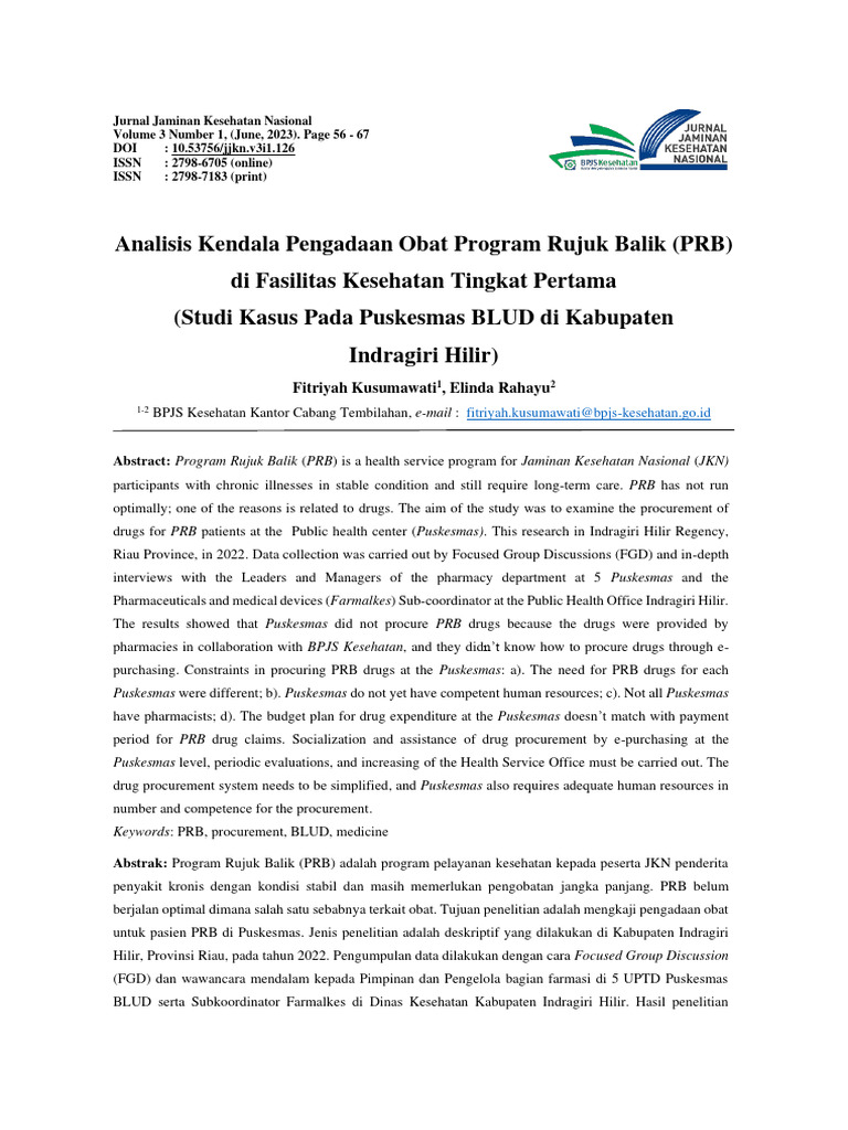 5 +56-67+Analisis+Kendala+Pengadaan+Obat+Program+Rujuk+Balik+ (PRB) +di ...