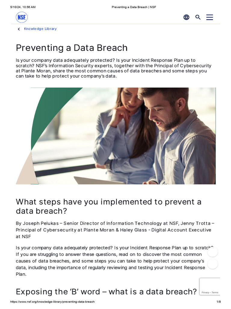 Preventing A Data Breach | PDF | Computer Security | Security