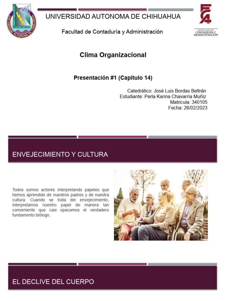 Presentación #5 | PDF | Vejez | Envejecimiento