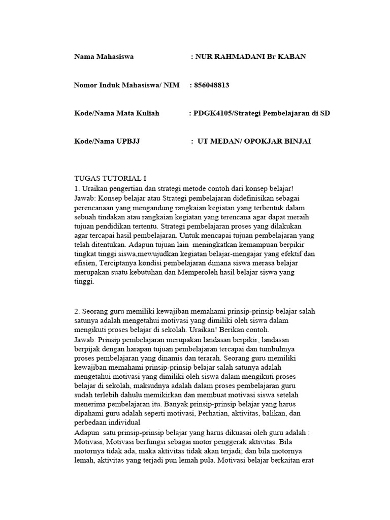 Strategi Tugass 1 | PDF