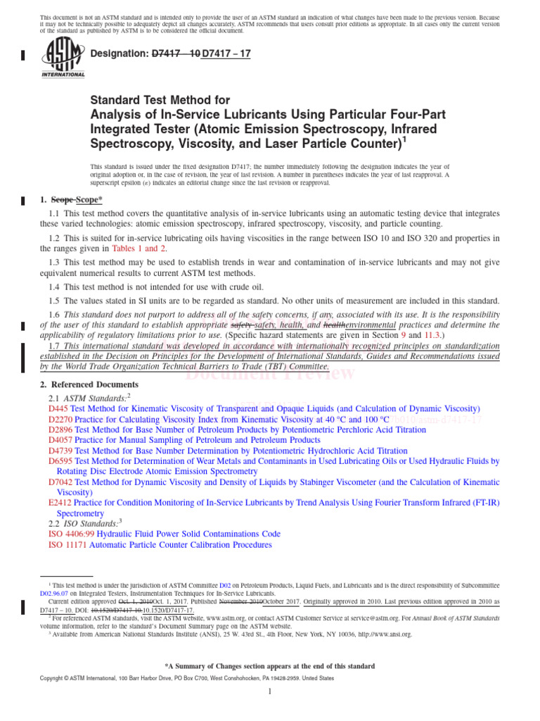 Astm D7417 17 | PDF | Viscosity | Calibration