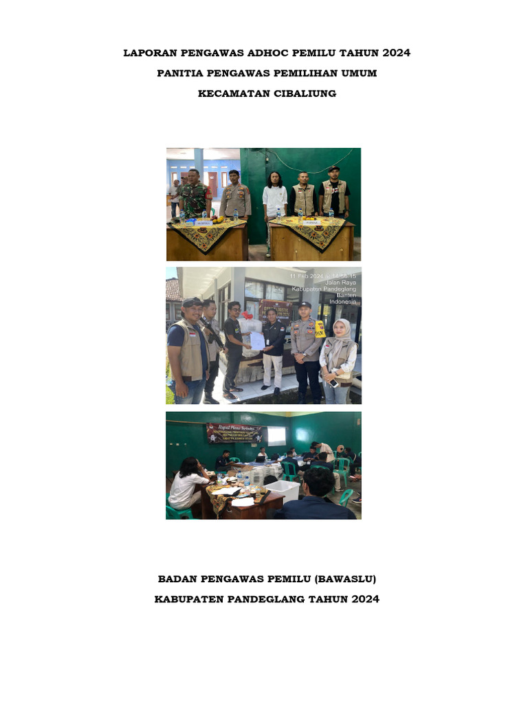 Pengawasan Pemilu 2024 di Cibaliung | PDF