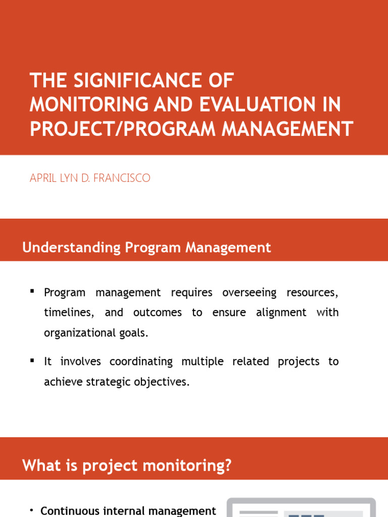 Importance of Monitoring and Evaluation | PDF | Evaluation | Monitoring ...