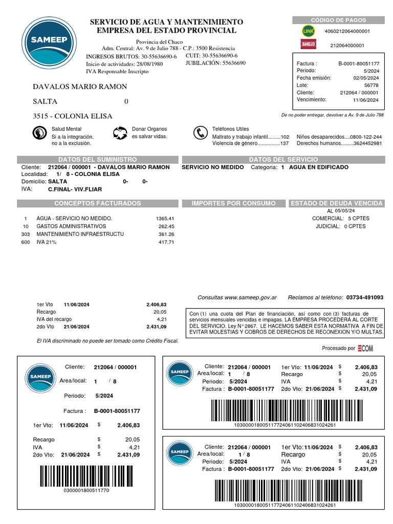 Com - Sameep 9 | Descargar gratis PDF | Factura | Economias