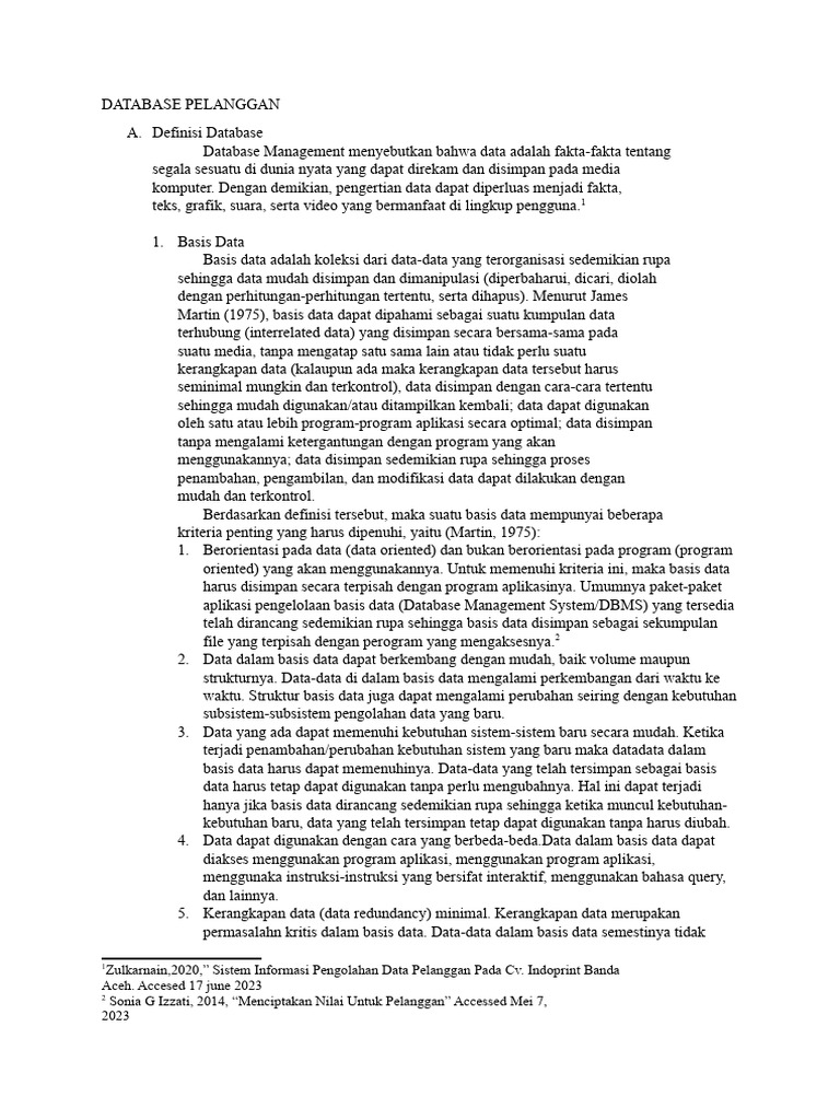 Database Pelanggan | PDF