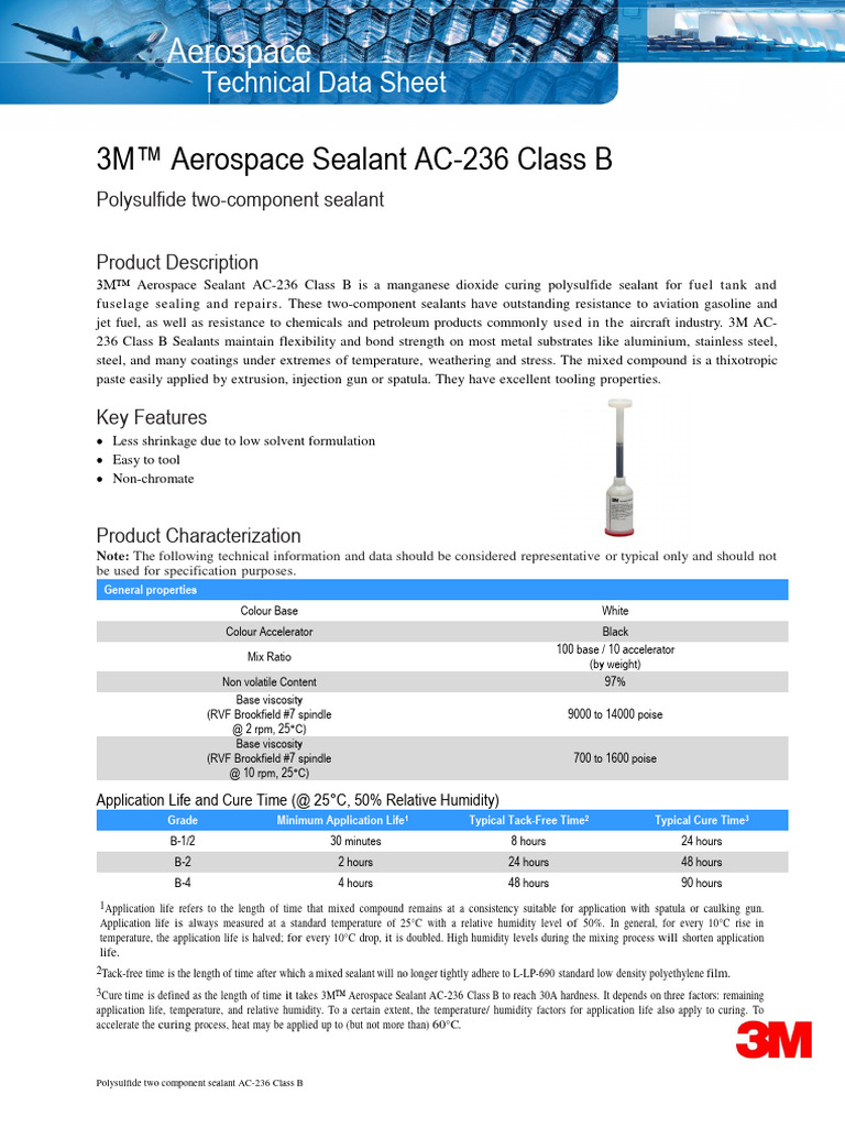 Anexo 6 - AC-236 Class B - AMS-S-8802 - 3M | PDF | Pascal (Unit) | Humidity