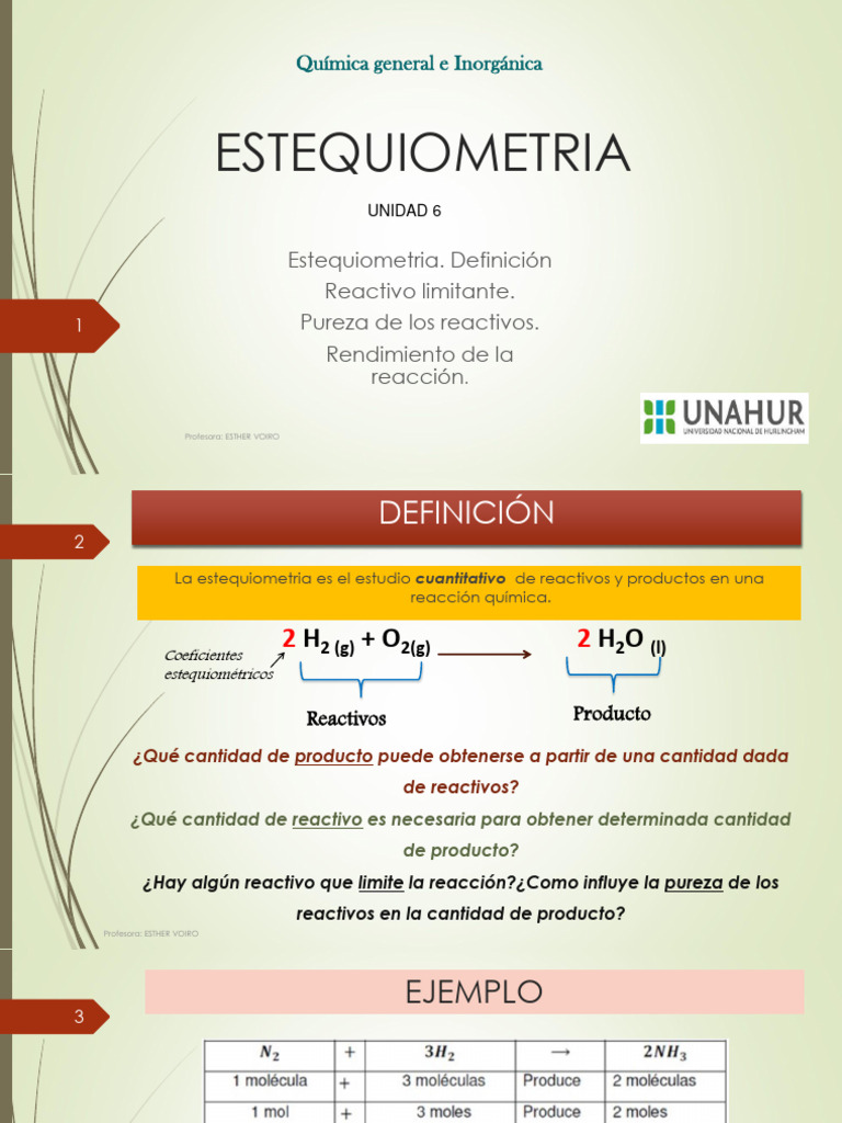 ESTEQUIOMETRIA | PDF | Estequiometría | Amoníaco