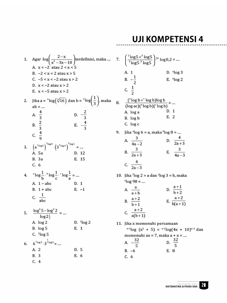 Soal Logaritma | PDF