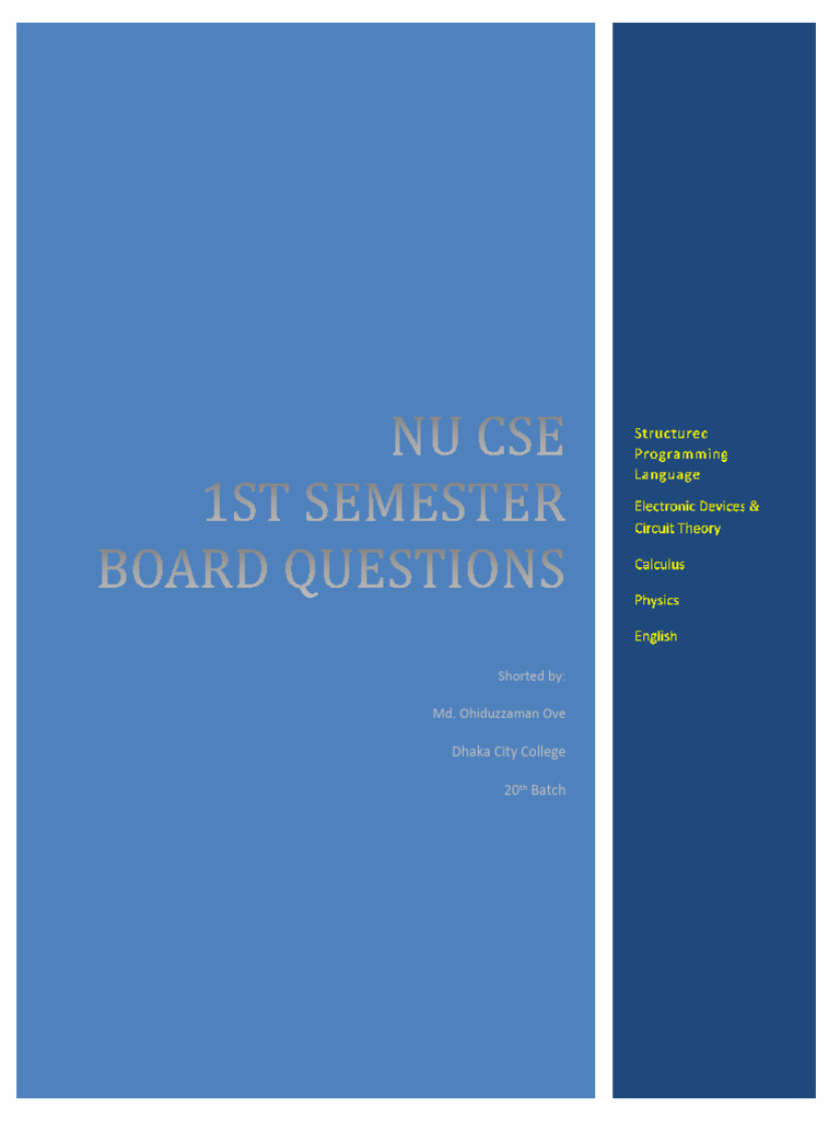 2006-18 NU Questions | PDF