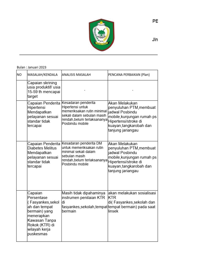 Form Pdca | PDF