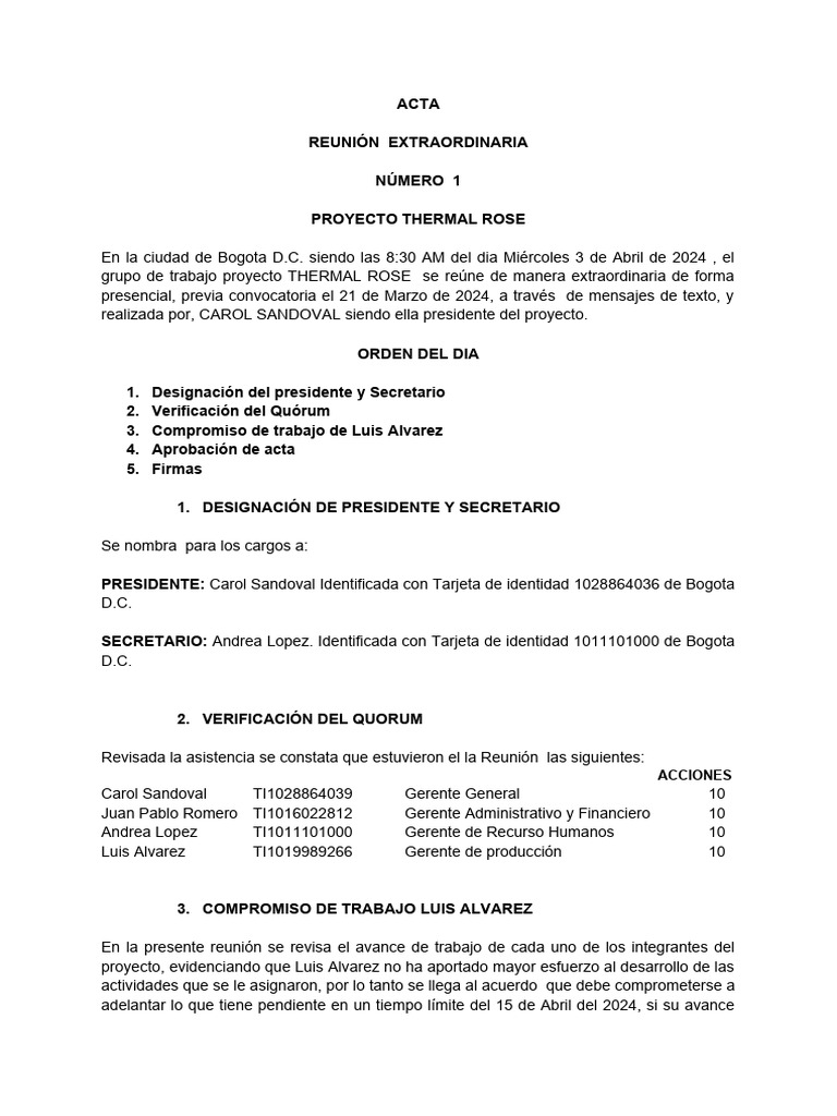 ACTA | PDF | Gobierno