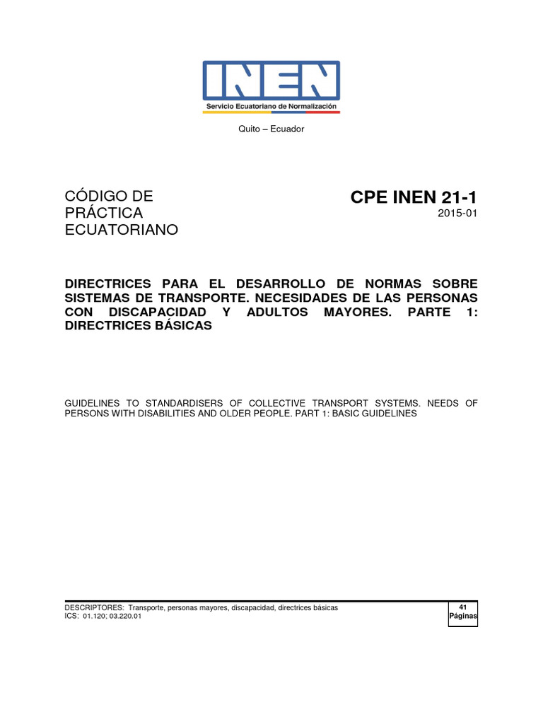 Cpe Inen 21 1 CPEx | PDF | Transporte | Invalidez
