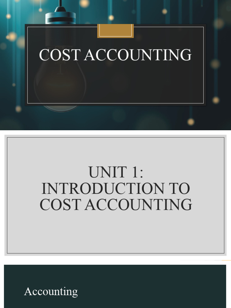 Cost Accounting | PDF | Expense | Cost Accounting