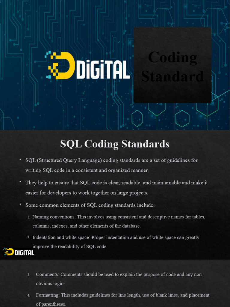 Coding Standard | Download Free PDF | Sql | Database Index