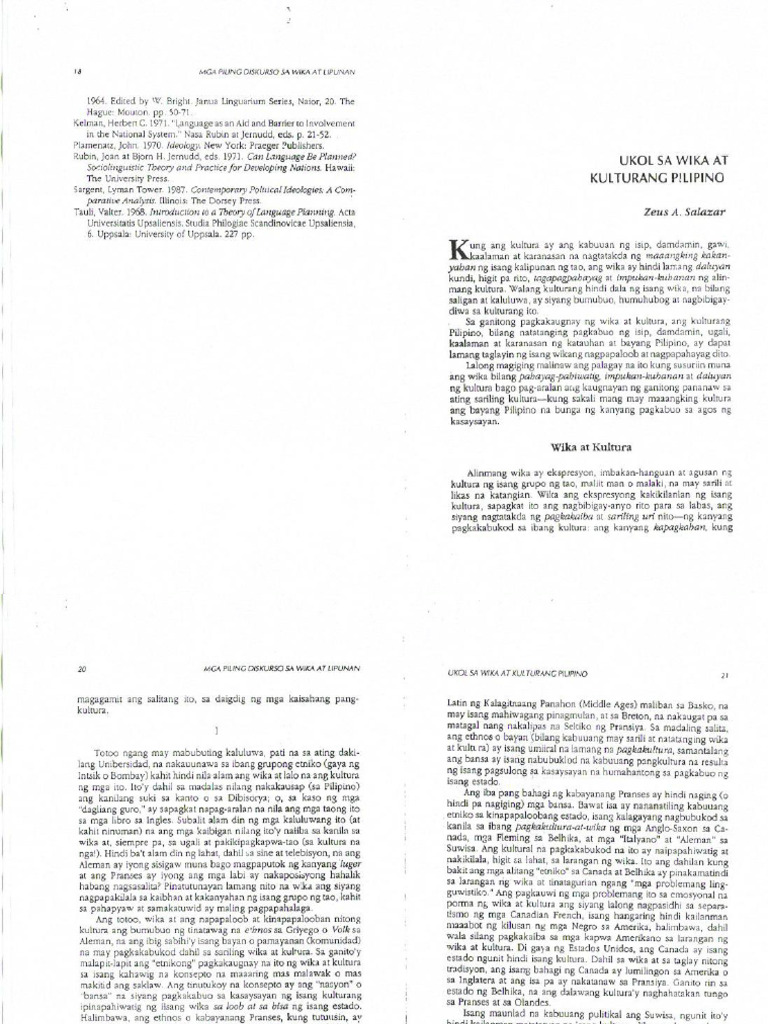 Ukol Sa Wika at Kulturang Pilipino | PDF