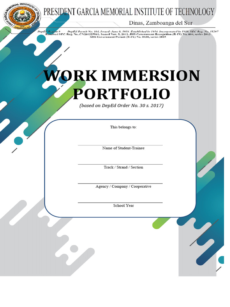 WORK-IMMERSION Portfolio | PDF | Job Interview | Learning
