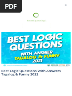 Easy Logic Questions and Answers Tagalog: Read/Download | PDF ...