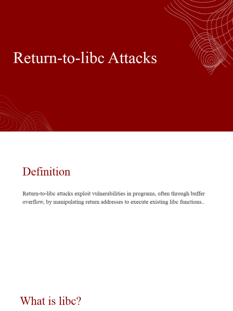 Return To Libc Attack | PDF