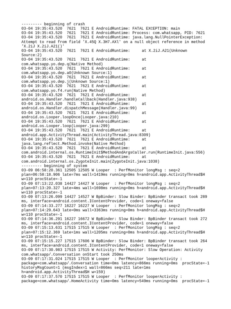 Logcat | PDF | Software | Computer Programming