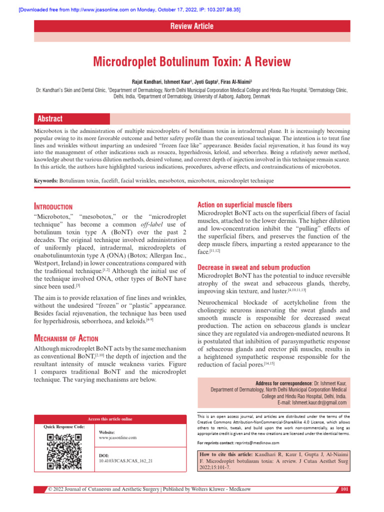 Microbotox 2 | PDF | Botulinum Toxin