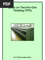 Two-for-One Twisting Machine Overview | PDF | Yarn | Spinning (Textiles)