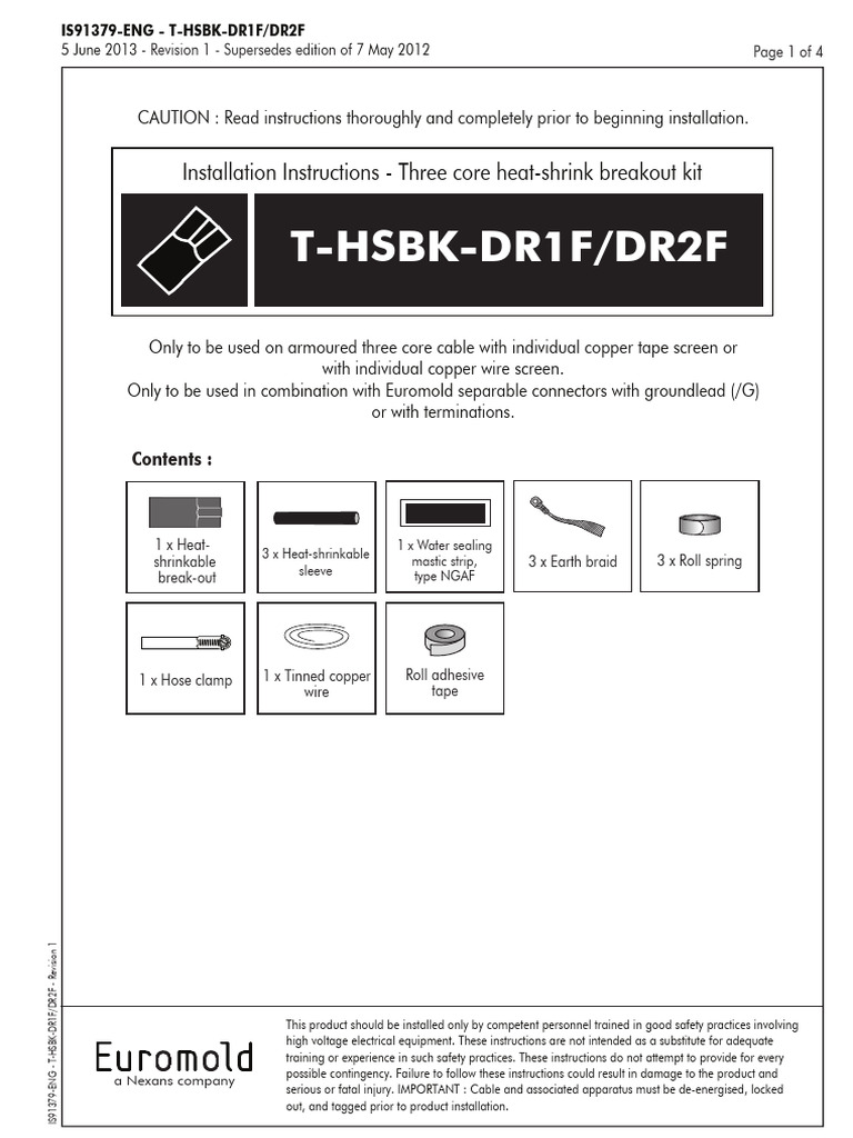 เข้าสาย สามคอT-HSBK - Installation Instruction | PDF | Wire | Manufactured Goods