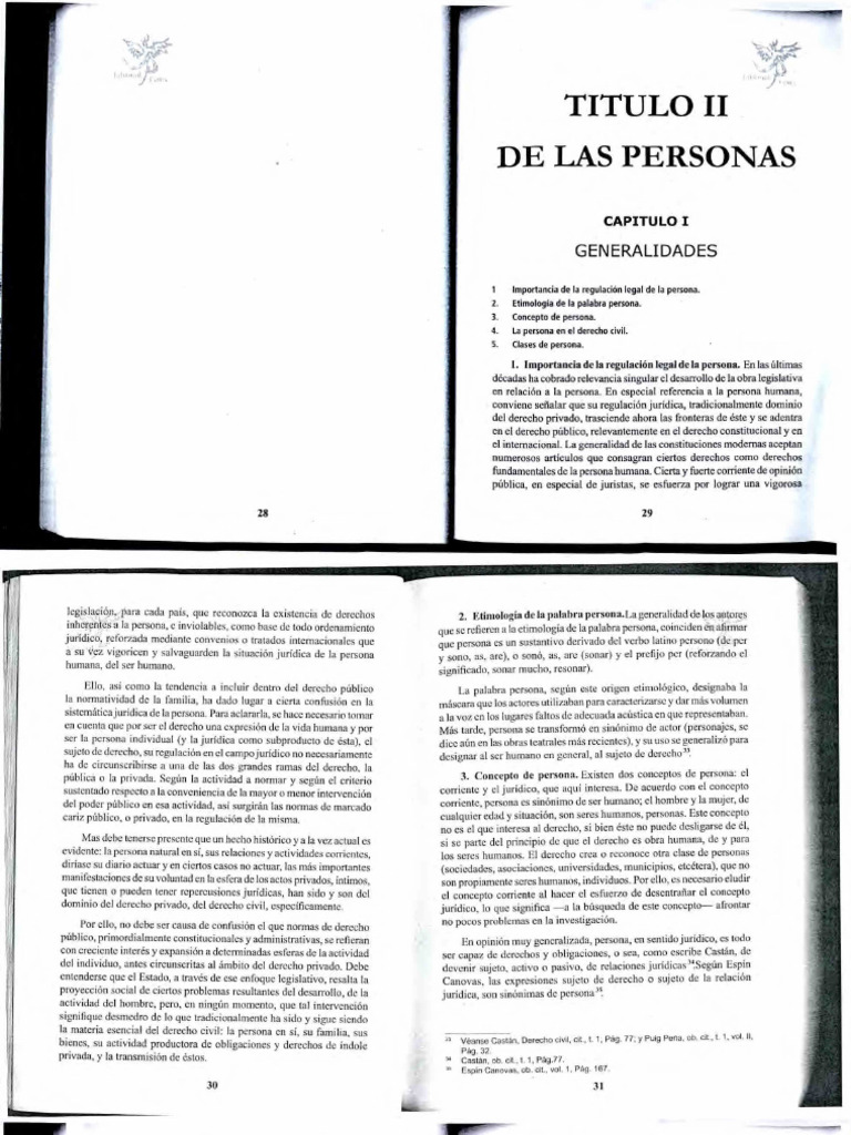 Civil I de Las Personas | PDF