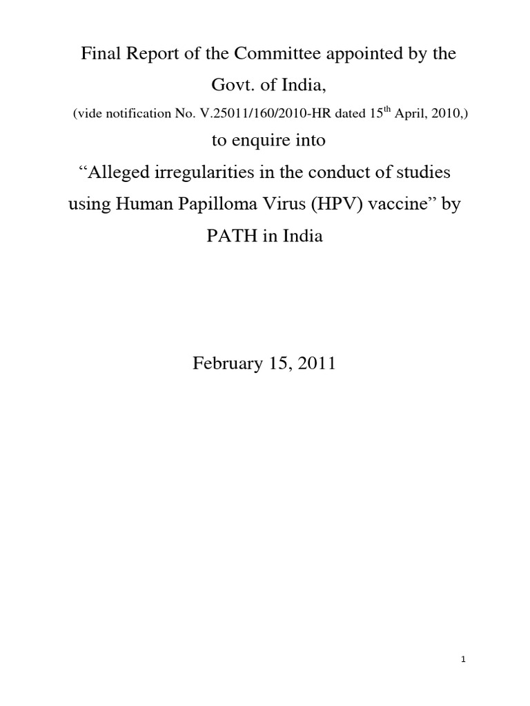 HPV PATH Final Report | PDF | Vaccines | Medicine
