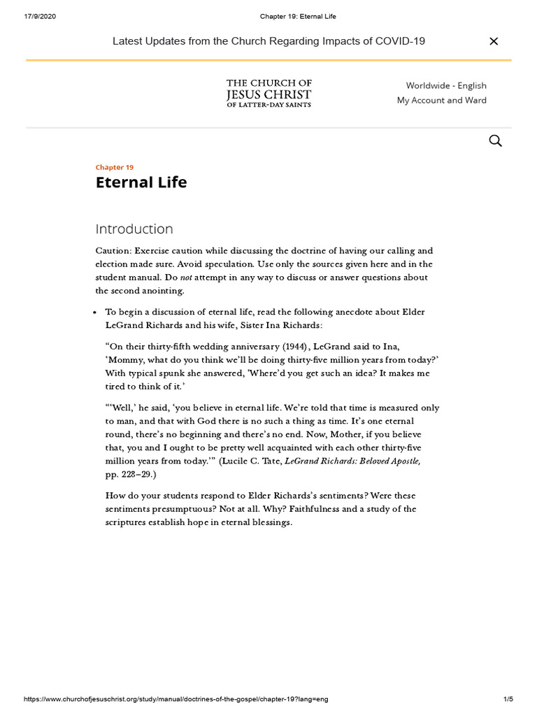 Understanding Eternal Life in Doctrine | PDF | Eternal Life ...