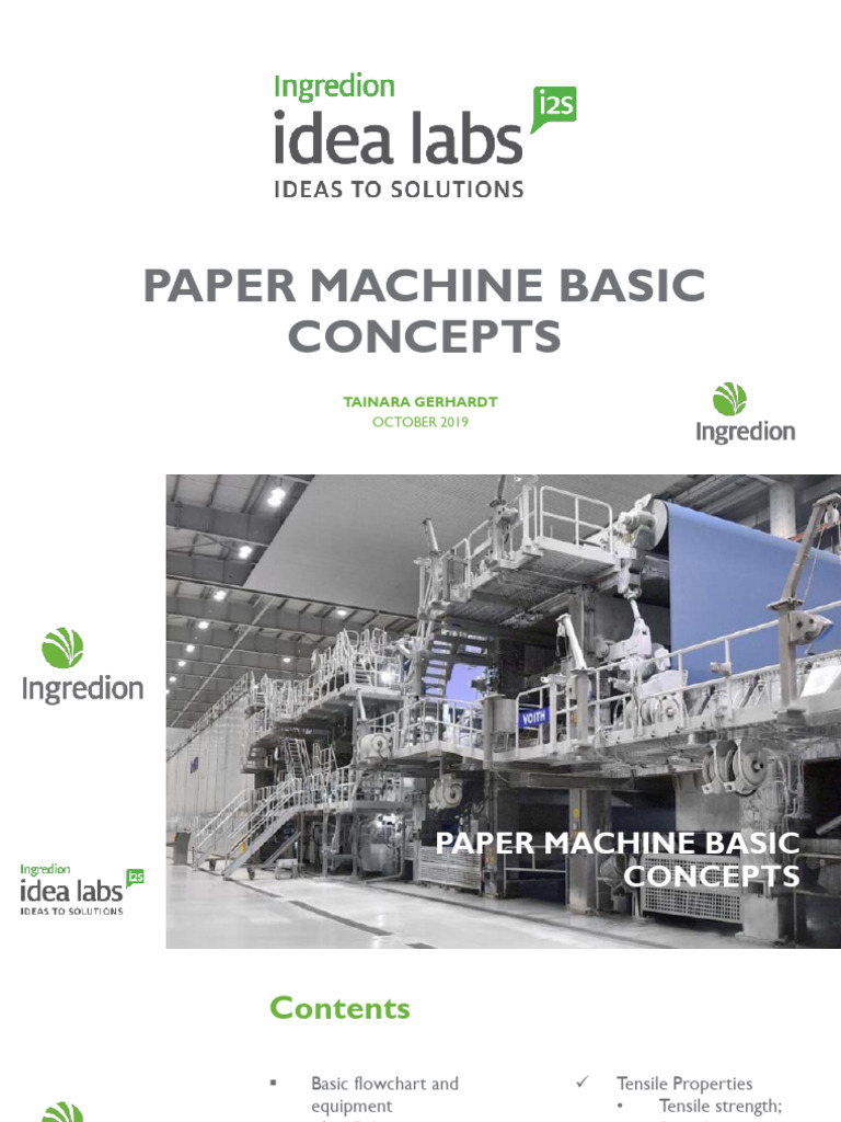 Paper Machine Concepts and Properties | PDF | Histogram | Ultimate ...