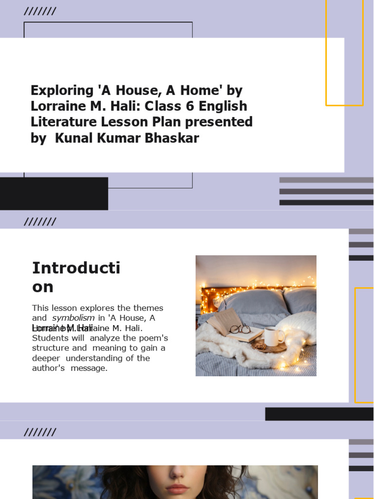 Lesson Plan: 'A House, A Home' Analysis | PDF | Poetry | Creativity