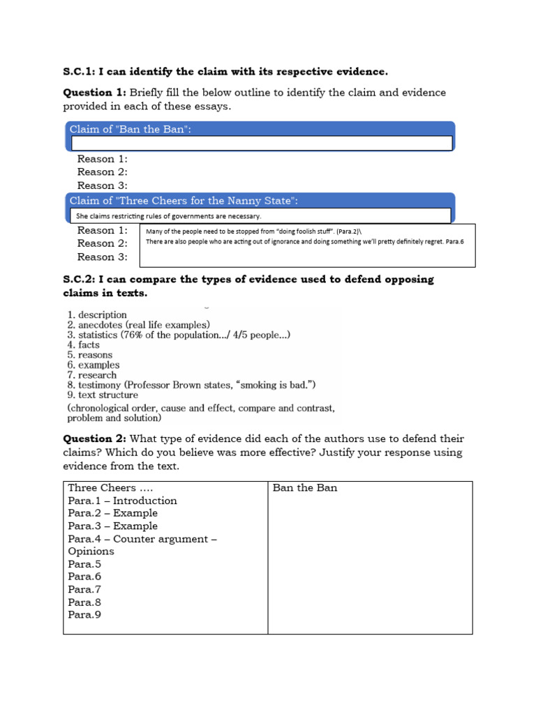 Worksheet - Three Cheers Vs Ban The Ban | PDF | Law | Science & Mathematics