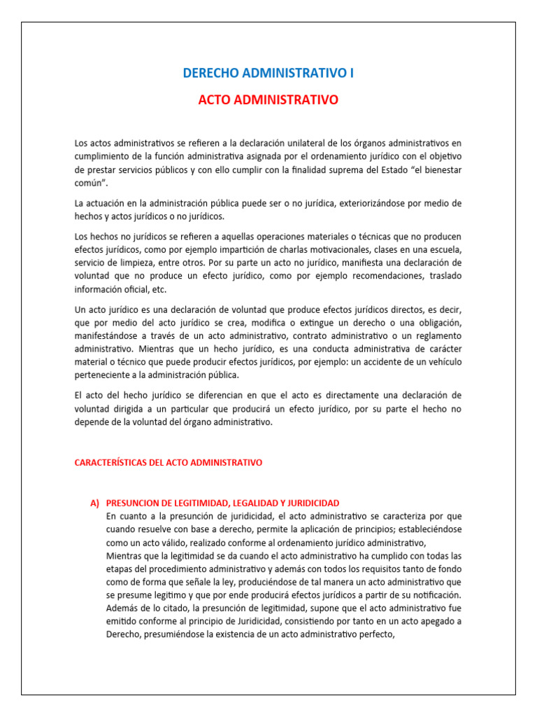 CLASE DERECHO ADMINISTRATIVO I | PDF | Ley administrativa | Justicia