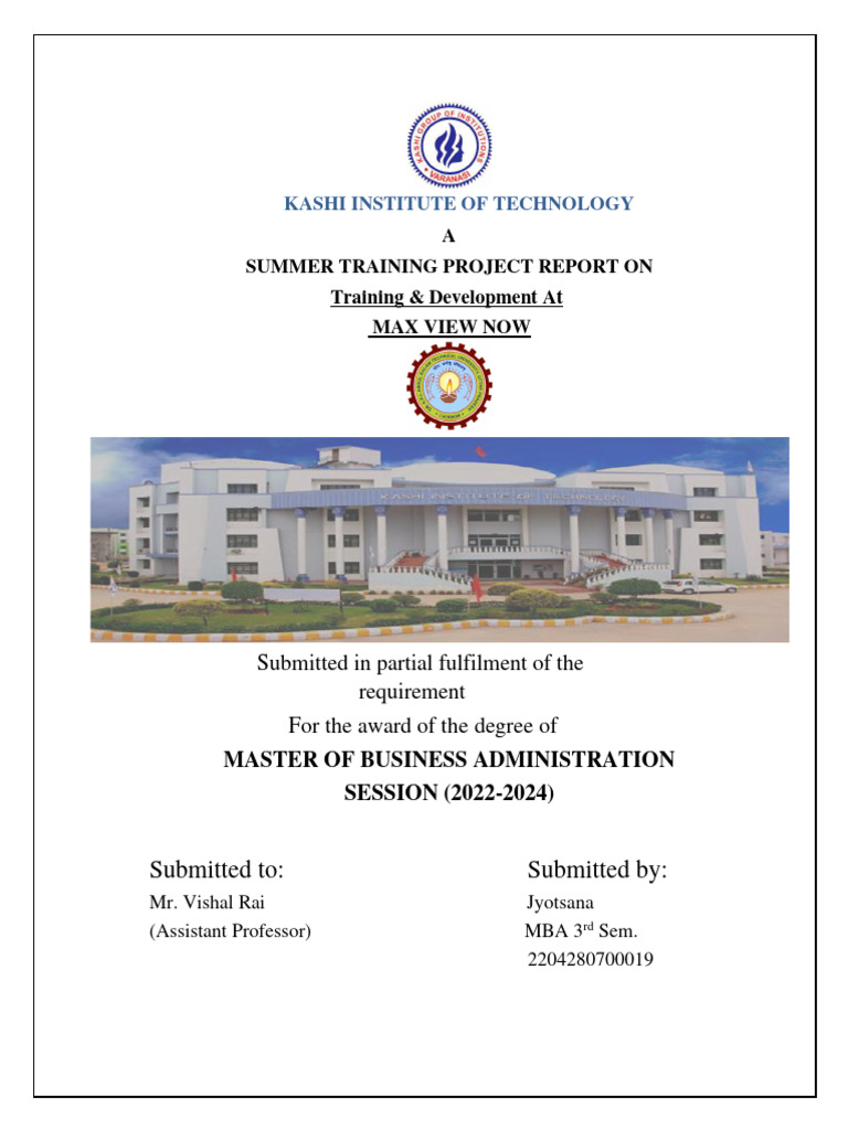 MBA Summer Project Report | PDF | Advertising | Target Audience