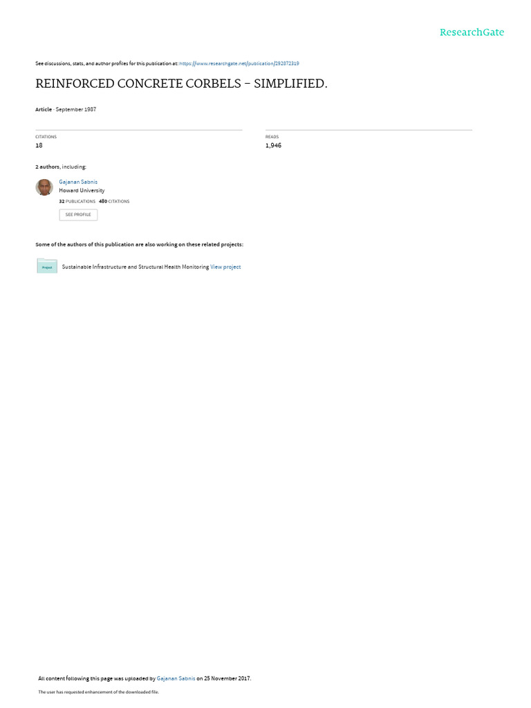 Reinforced Concrete Corbels - Simplified | Download Free PDF | Concrete ...