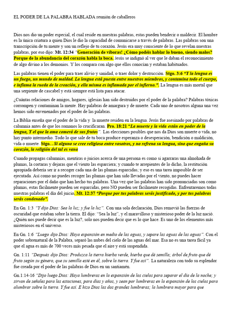 El Poder Transformador de la Palabra | PDF | Creencia religiosa y doctrina