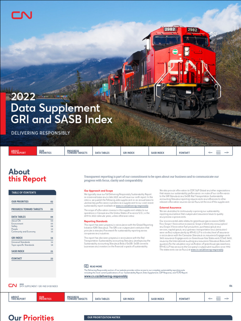 Canadian National Railway Company (Data Supplement 2022) | PDF ...