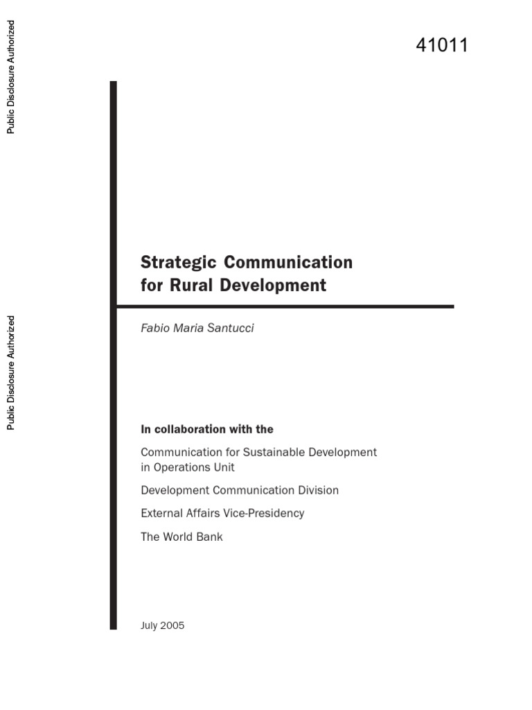 Strategic Communication For Rural Development | PDF | Strategic ...
