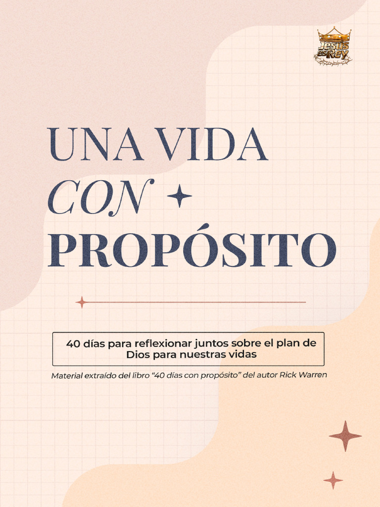 Una Vida Con Propósito - Semana 1 y 2 | PDF | Amor | Dios