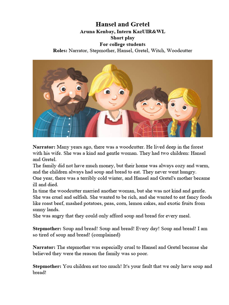 Hansel and Gretel for College Students | PDF | Hansel And Gretel (Opera ...