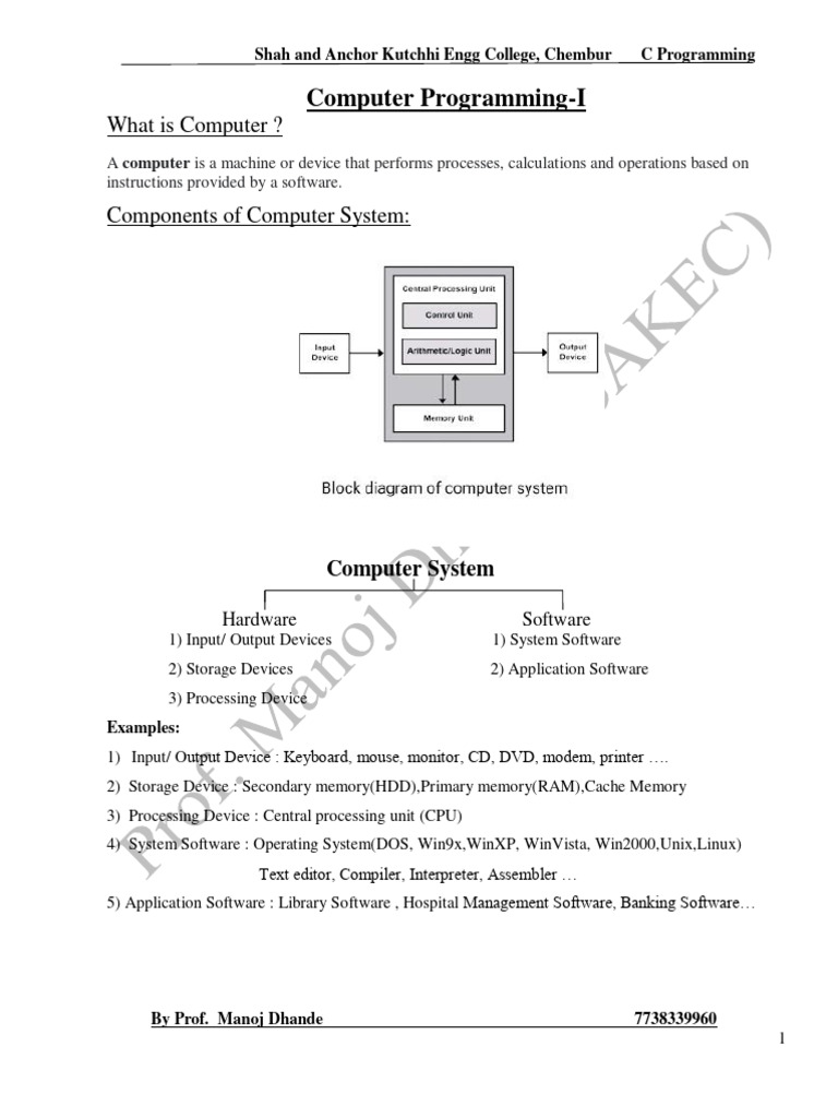C Programming Basics and Concepts | PDF | Control Flow | Software