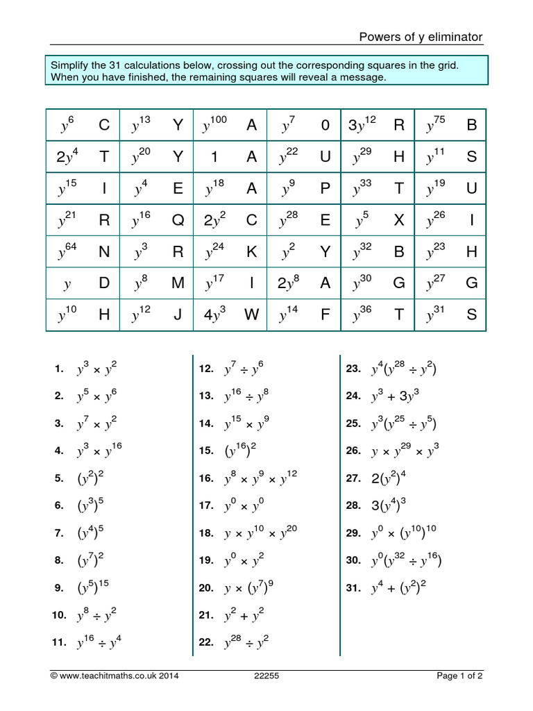 Exponent Game | PDF