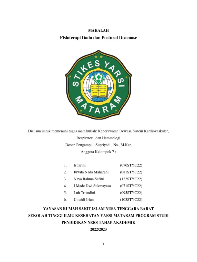 Fisioterapi Dada dan Drainase Postural | PDF | Kesehatan Holistik