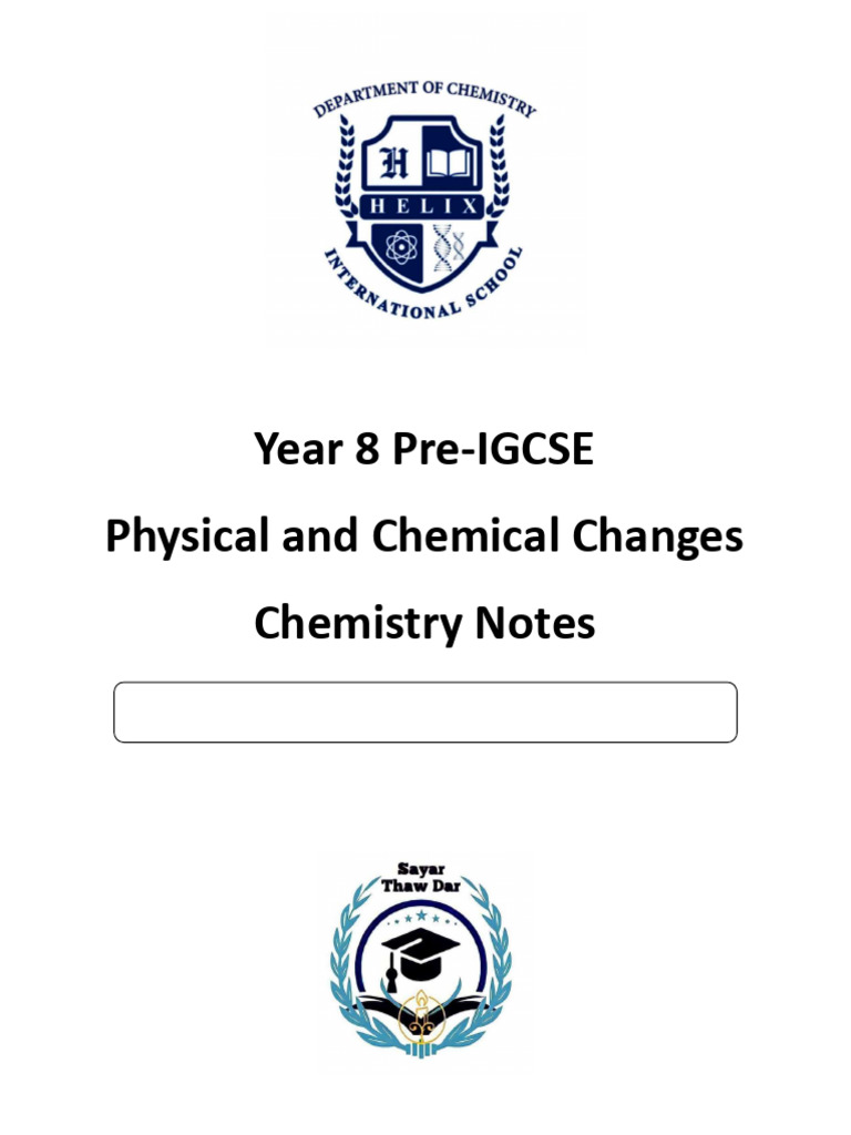 Year 8 Physical and Chemical Changes | PDF | Science & Mathematics ...
