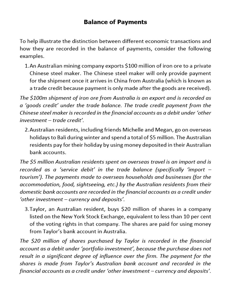 BOP Poster | PDF | Balance Of Payments | Debits And Credits